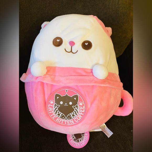 Toys | New Pink Latte Neko Kitten Coffee Plush | Poshmark